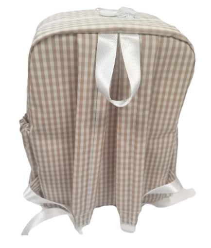 KHAKI GINGHAM BACKPACK – Southern Sorelle Embroidery Boutique