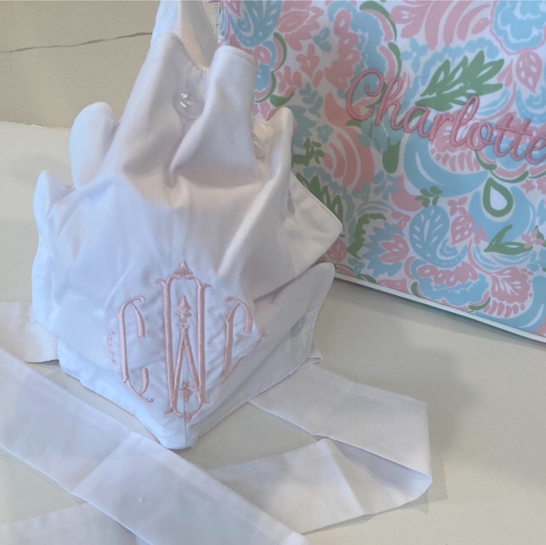 SOUTHERN BONNET (WHITE) – Southern Sorelle Embroidery Boutique